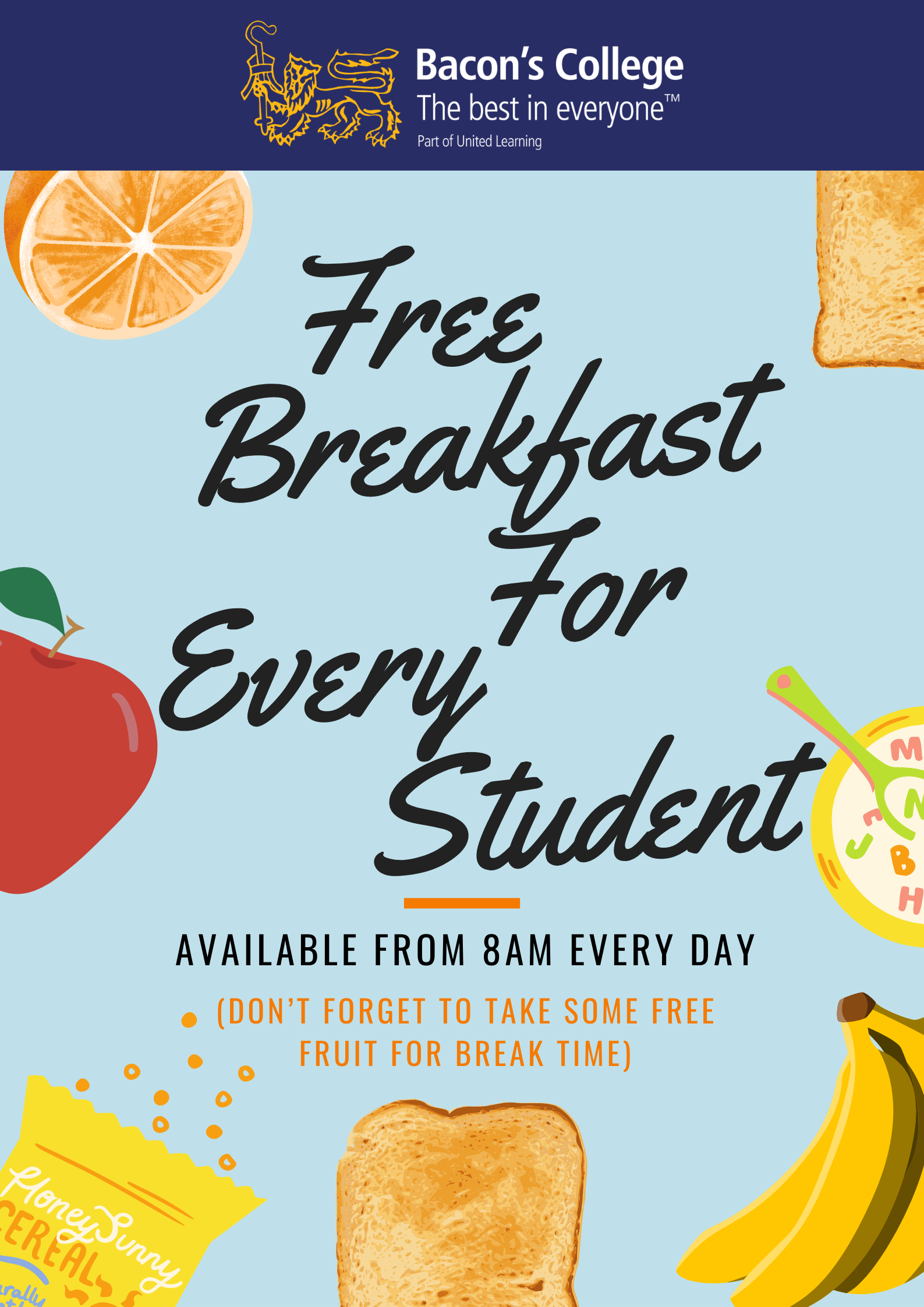 All of our food is freshly prepared on the premises and students have a ...